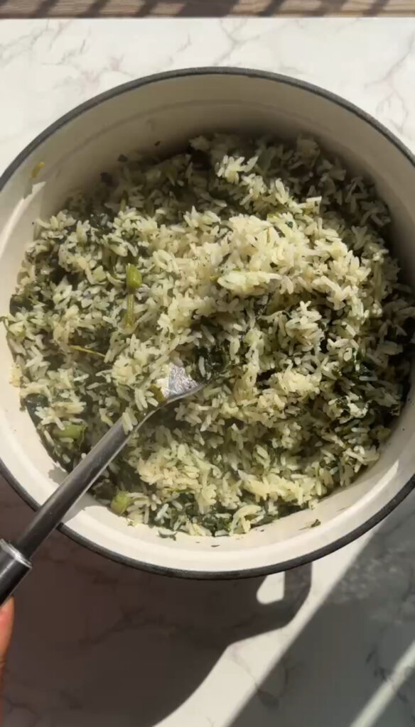 Jamaican Callaloo Rice - Jerk Tavern